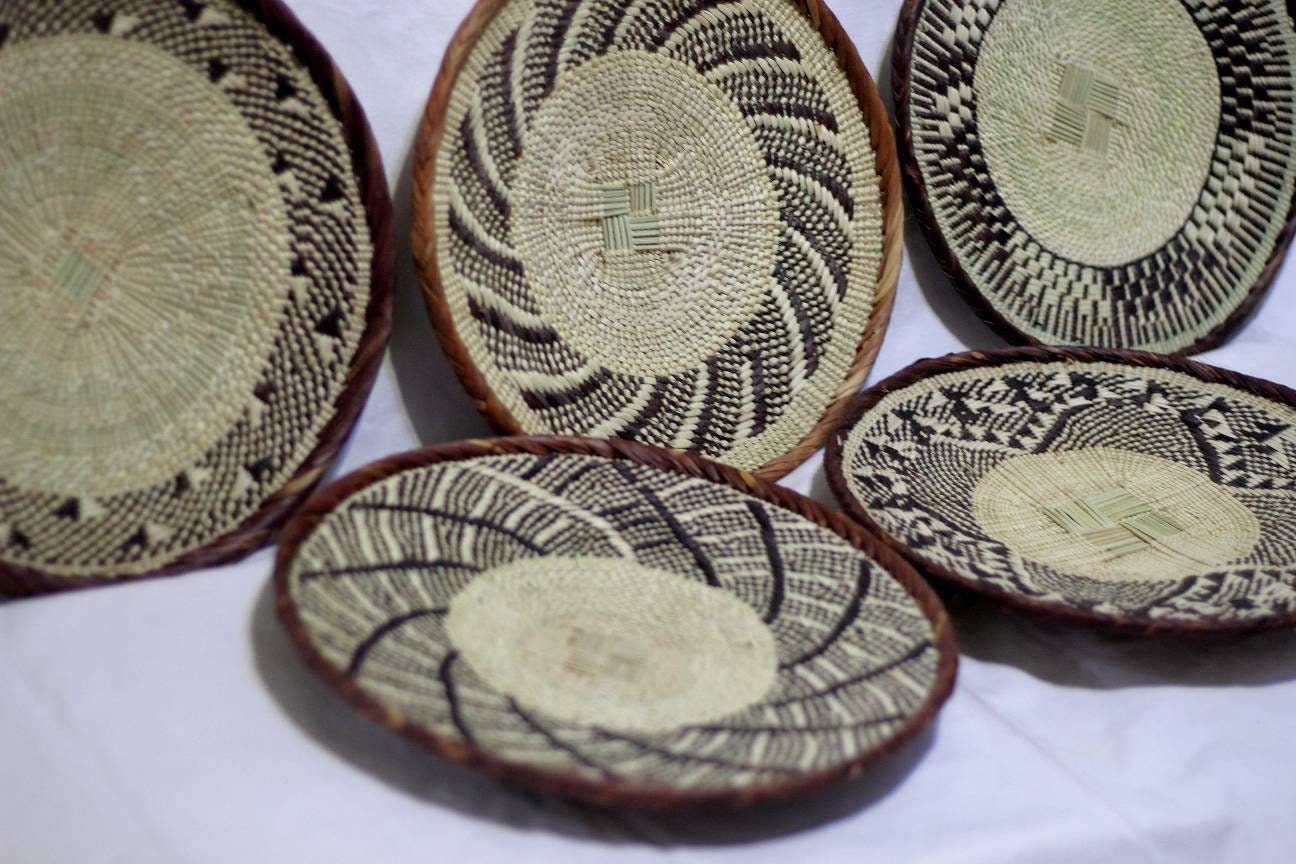 Set of 5 Binga/tonga Baskets Wall Decor Giftset. Unique Design - Etsy