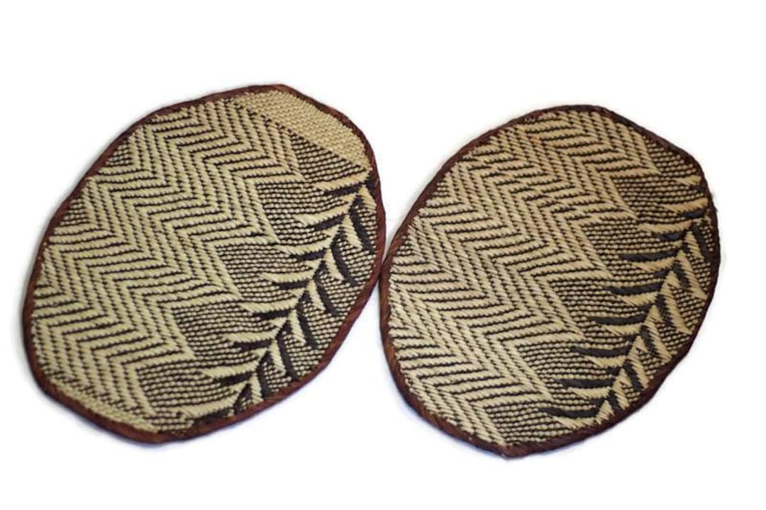 Oval Shape Tonga Placemats/wall Decor PAIRS. Handwoven Grass Mats ...