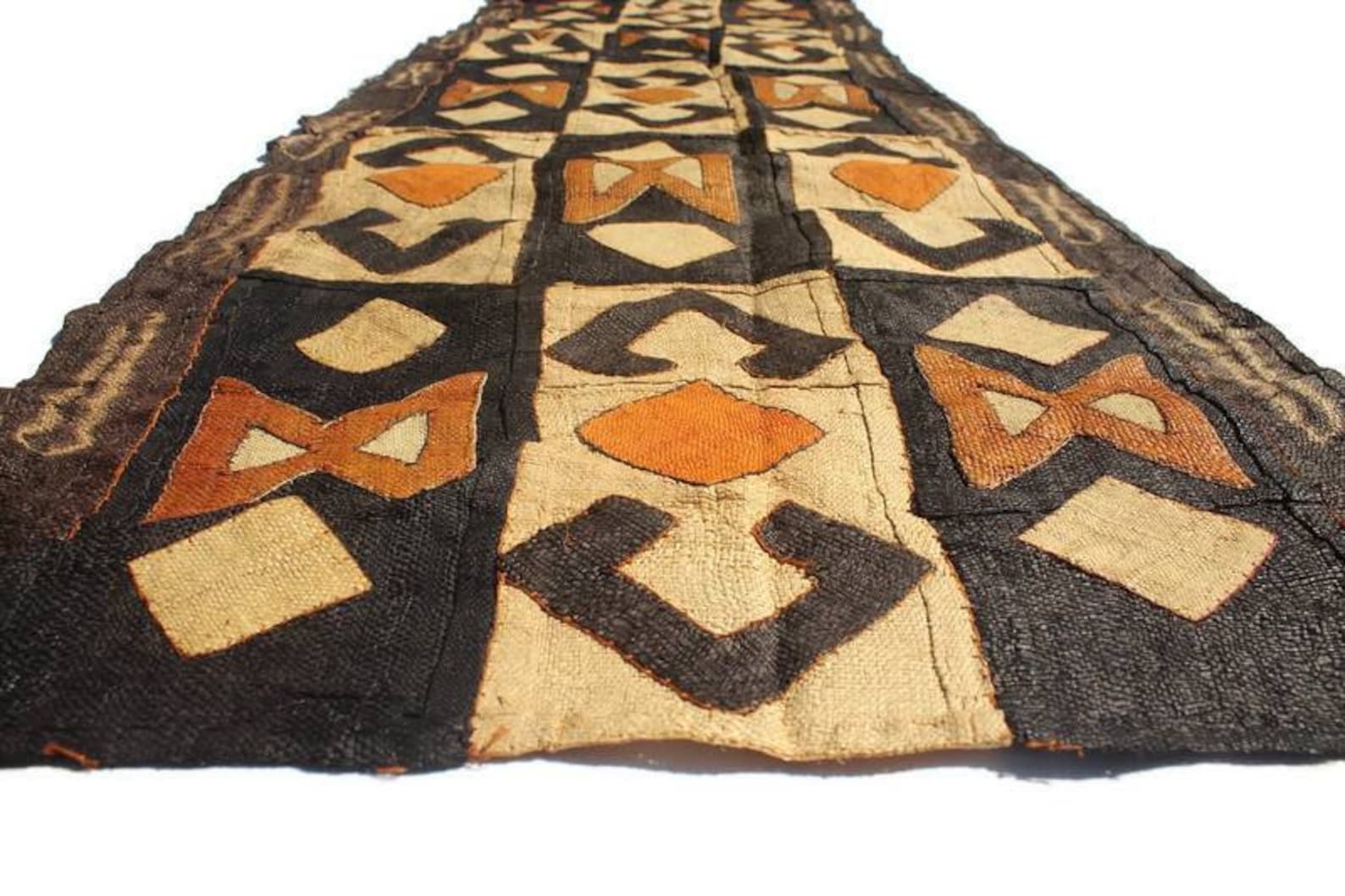 Large Authentic Congo Kuba Cloth Fabric. Rafia Palm Fiber - Etsy