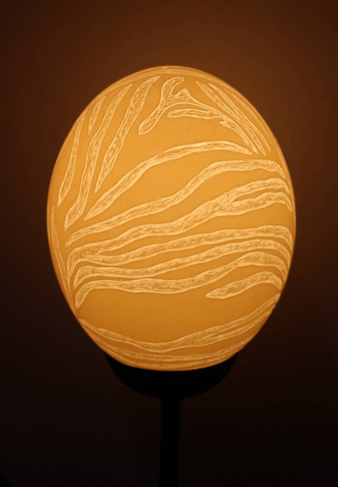 Mountain Zebra Themed Shell Lampshade. Ostrich Egg Fine Art Zebra Print ...