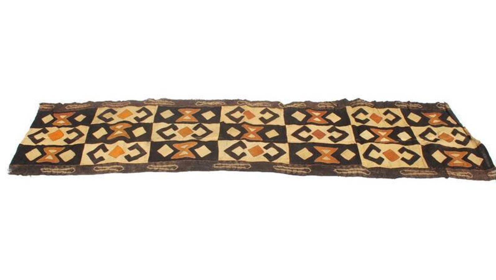 Large Authentic Congo Kuba Cloth Fabric. Rafia Palm Fiber - Etsy