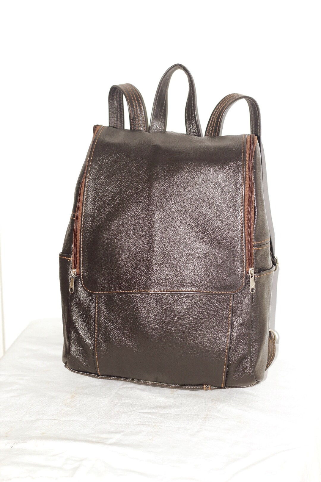 Brown Authentic Kudu and Nguni Cow Hide Backpack. Genuine Leather Bag ...