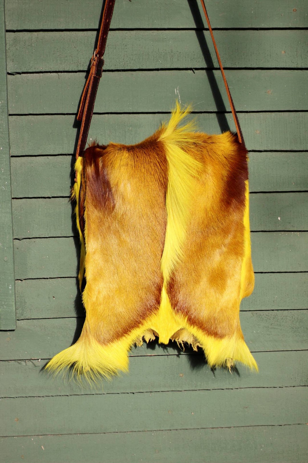 Yellow Springbok Premium Leather Large Messenger Bag/handbags. Original ...
