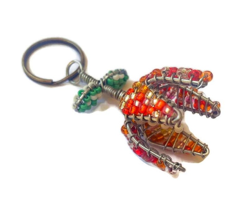Beaded Protea Flower Keychains, Handmade African Art, Set of 5 - Etsy