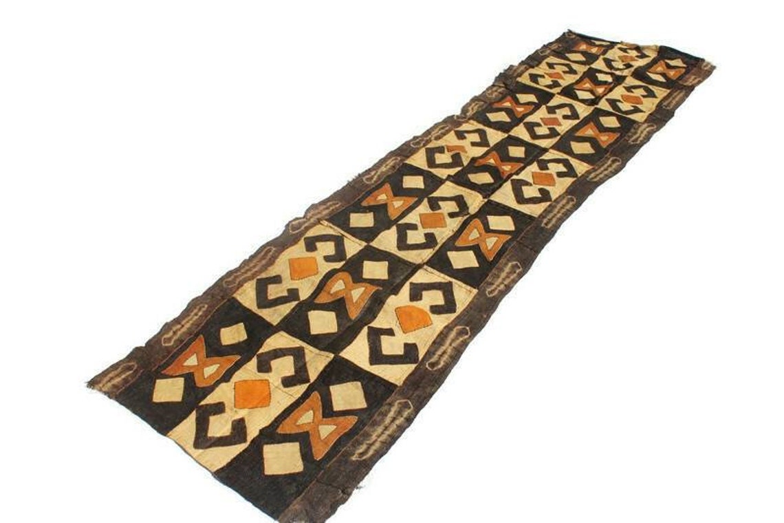 Large Authentic Congo Kuba Cloth Fabric. Rafia Palm Fiber - Etsy