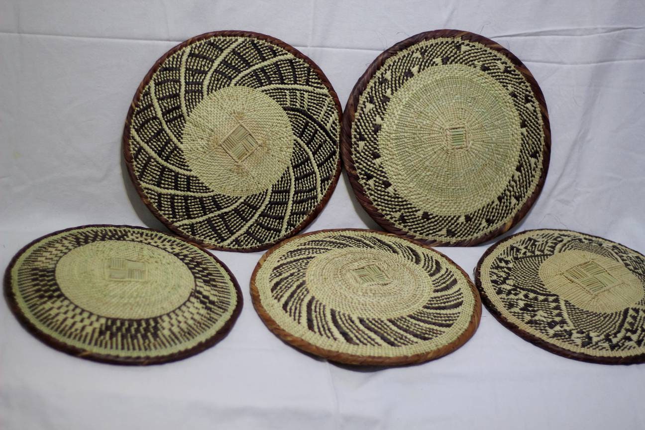 Set of 5 Binga/tonga Baskets Wall Decor Giftset. Unique Design - Etsy