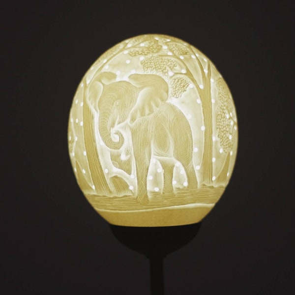 Ostrich Egg Lamp - Etsy UK