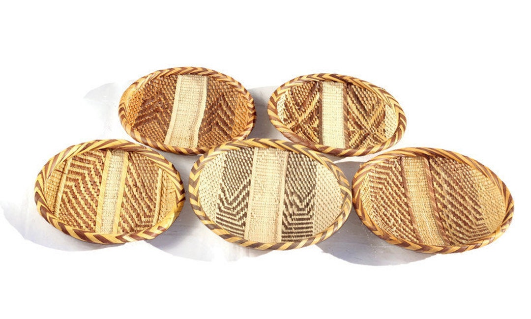 Set of 5 Brown Gokwe Baskets/ Ingcebethu Wall Decor Giftset Ready for ...