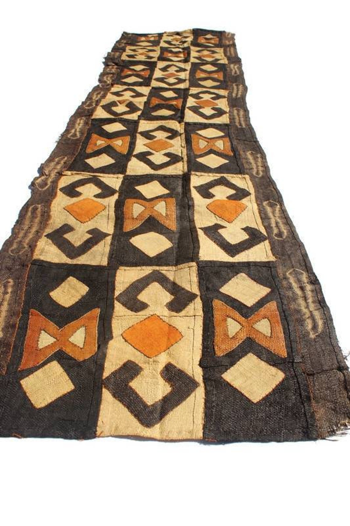 Large Authentic Congo Kuba Cloth Fabric. Rafia Palm Fiber - Etsy