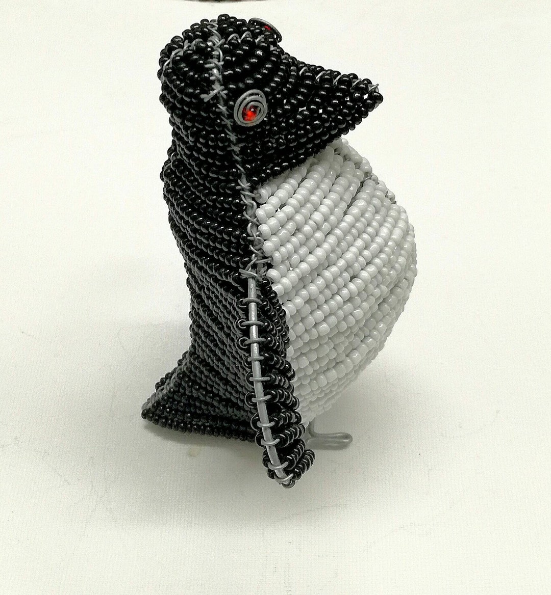 Penguins Beads and Wire Figurines. Beaded African Handmade Artwork ...
