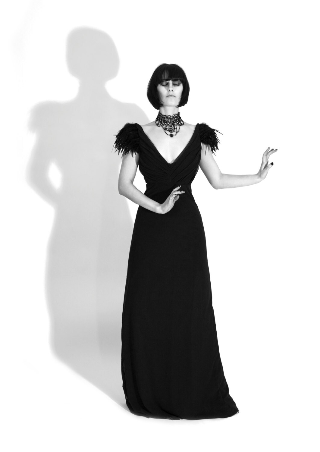 Raven Dress Couture Feathers Bridal Bridesmaid Dress - Etsy