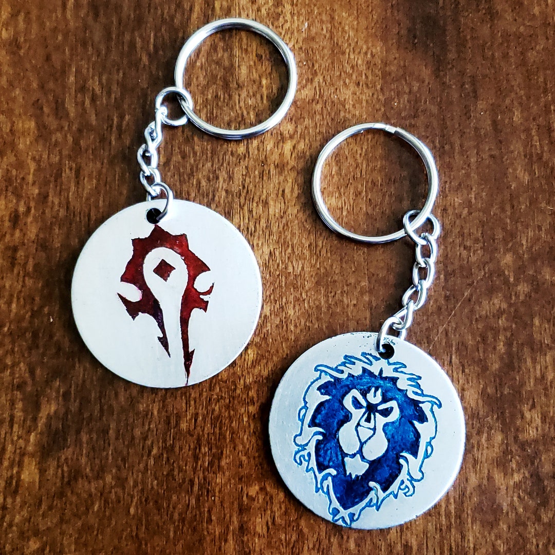 World of Warcraft Faction Keychain - Etsy