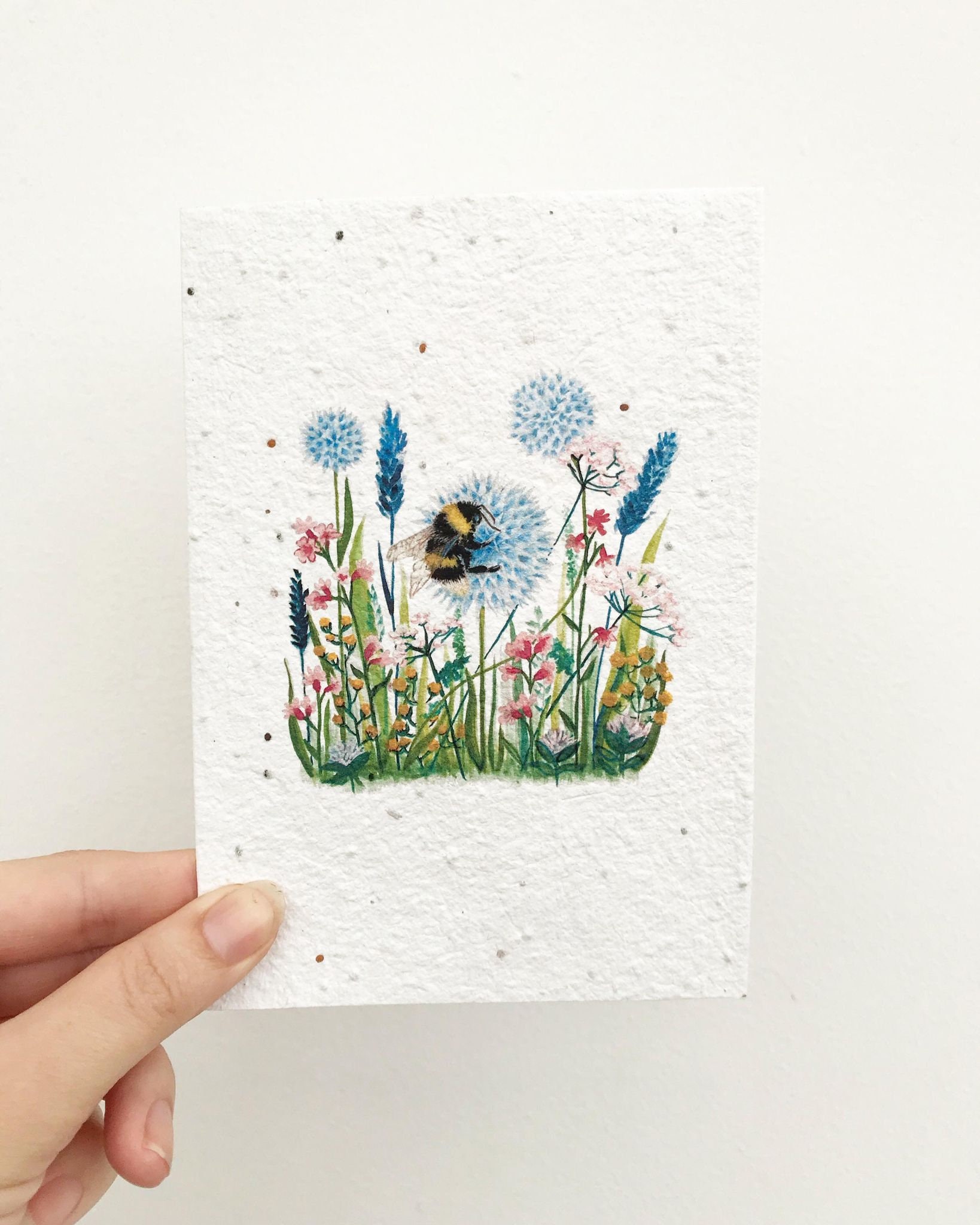 Wildflower Plantable Seed Card Bumble Bee Printed Note Card - Etsy Wildflower Plantable Seed Card Bumble Bee Printed Note Card - Etsy