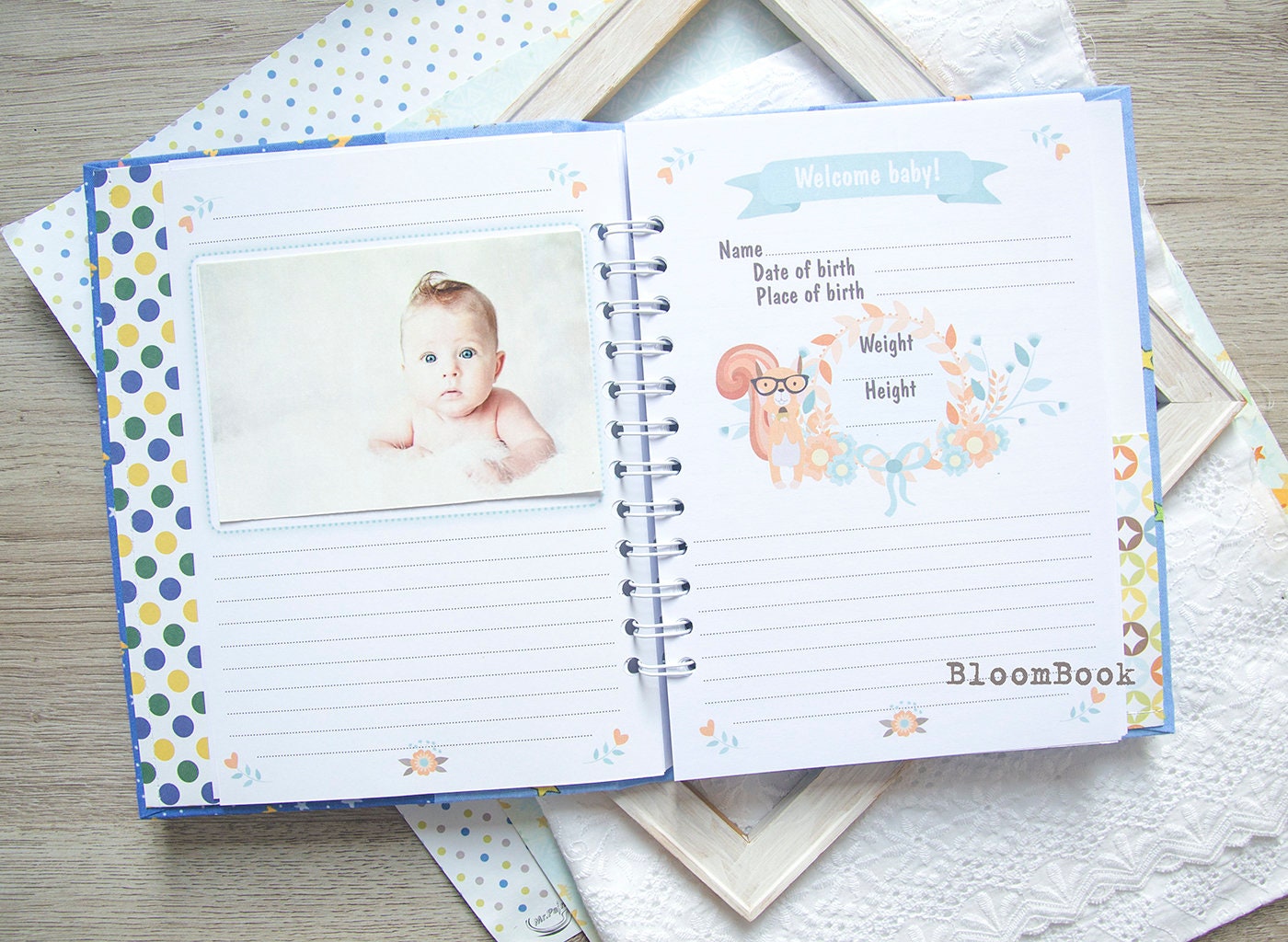 Personalized Baby memory Book Boy Personalized Baby Photo | Etsy