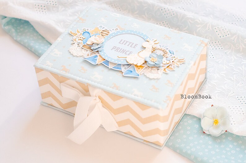 Set of Baby Boy Photo Album and Baby Memory Box Scrapbook - Etsy
