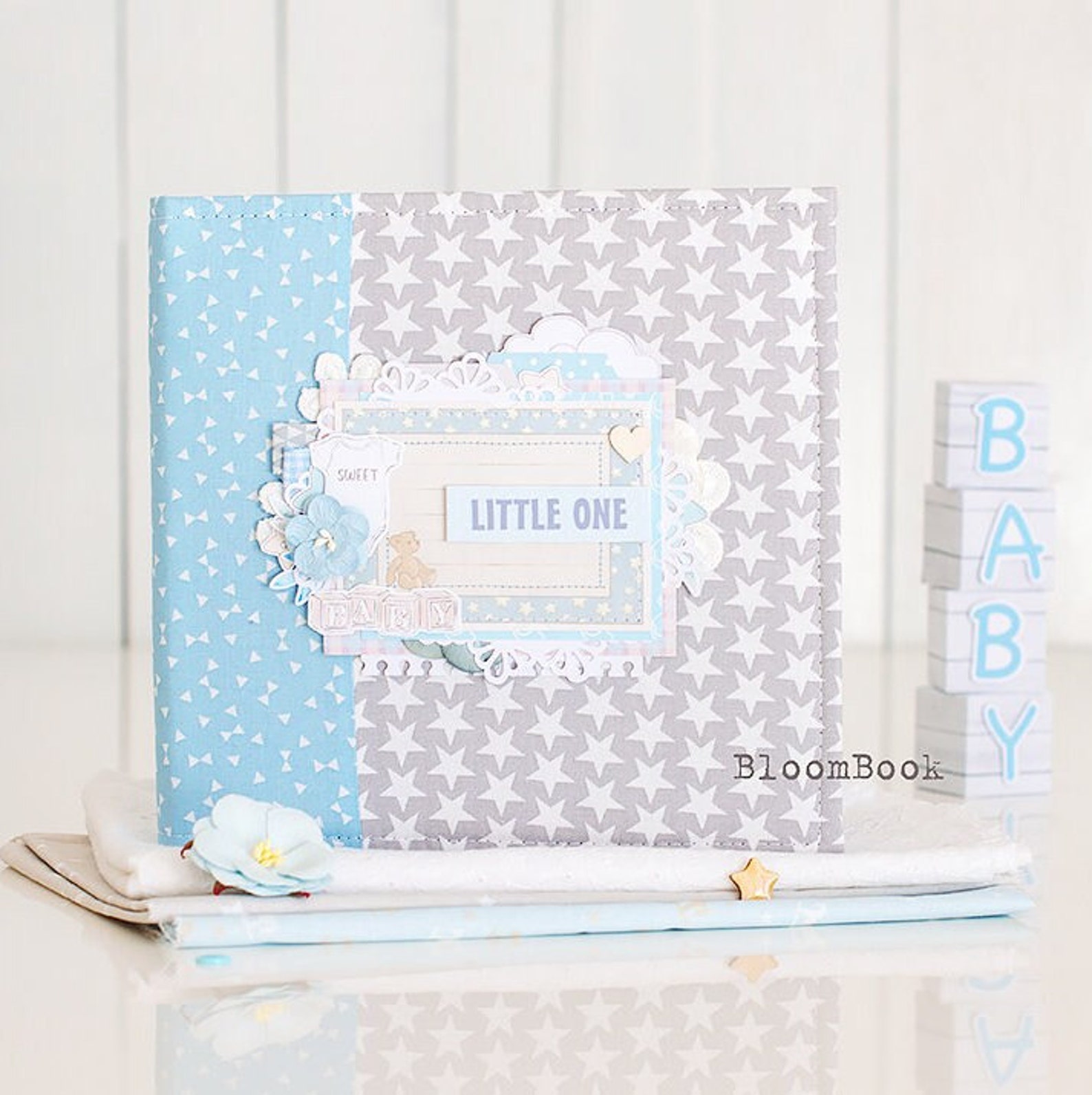 Personalized Baby Memory Book Boy, Baby Boy Photo Album, Scrapbooking ...