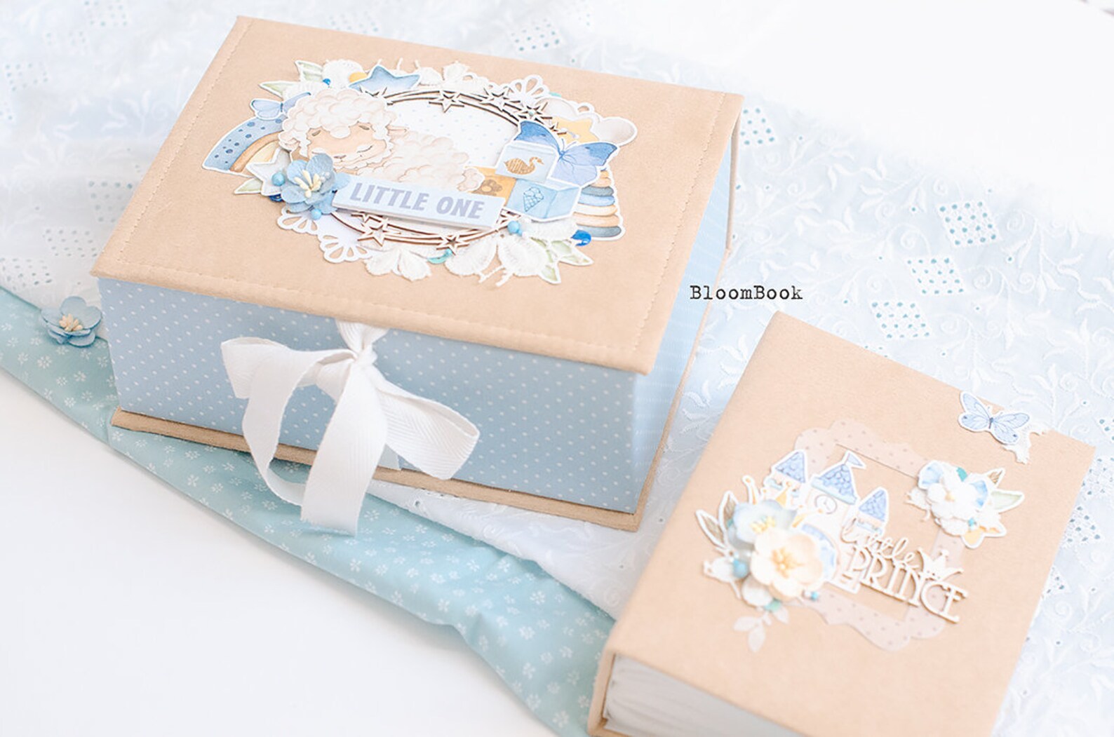 Set of Baby Boy Photo Album and Baby Memory Box Scrapbook - Etsy