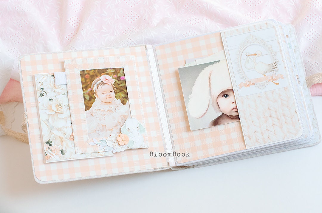 Personalized Handmade Photo Album for Girl, Baby Shower Gift ...
