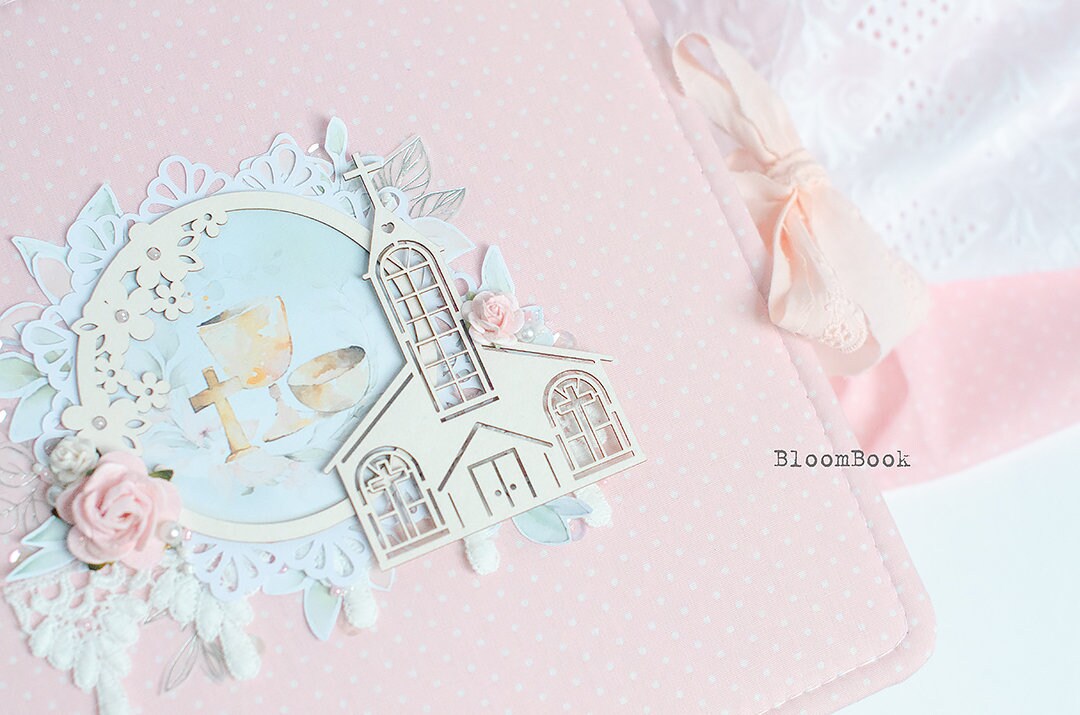 Hand Made First Communion Photo Album for Girl, Personalized Holy ...