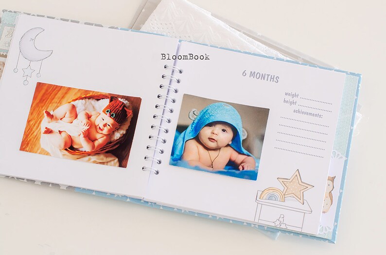 Personalized Baby Memory Book Boy, Baby Boy Photo Album, Scrapbooking ...