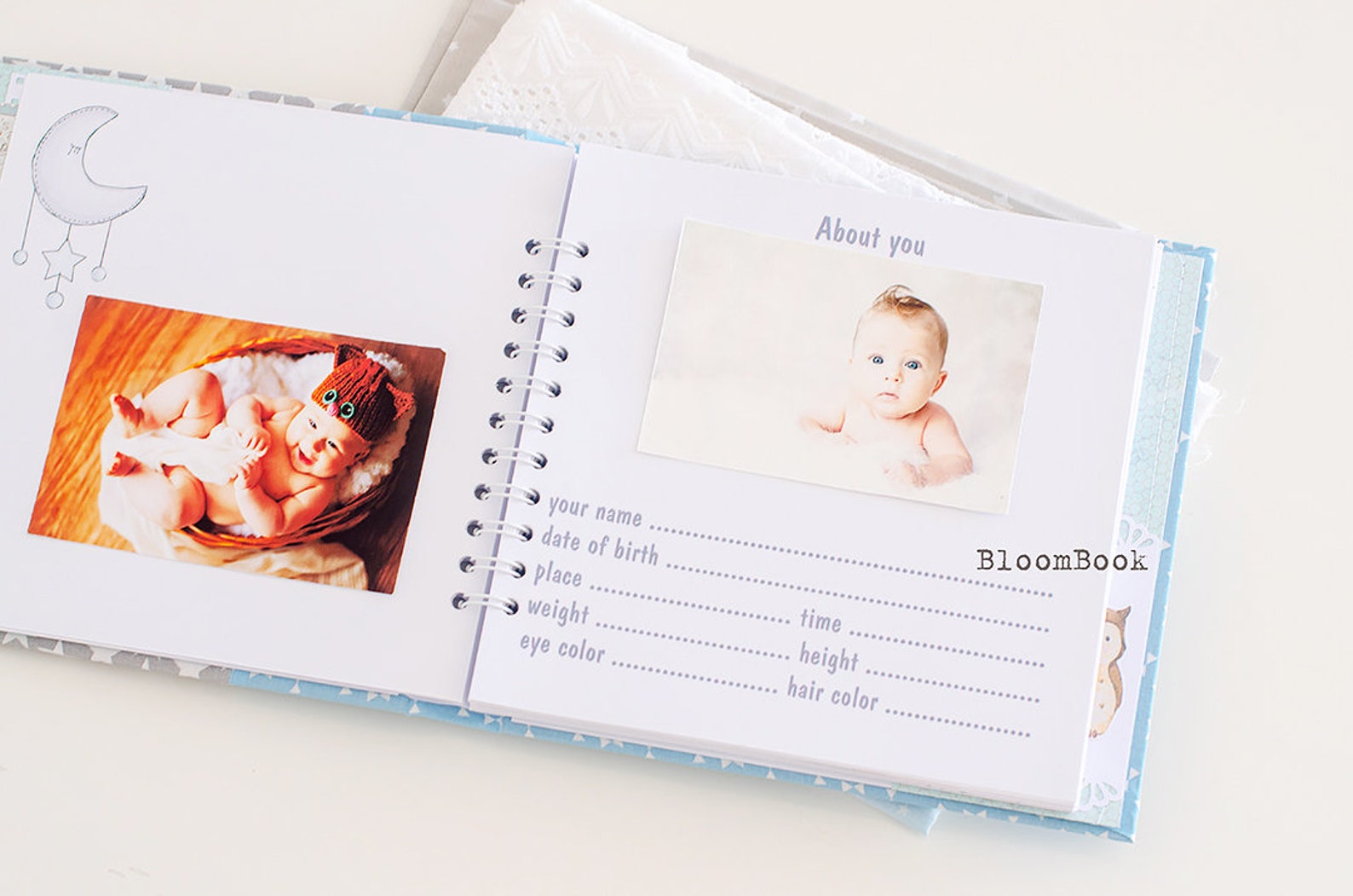 Personalized Baby Memory Book Boy, Baby Boy Photo Album, Scrapbooking ...