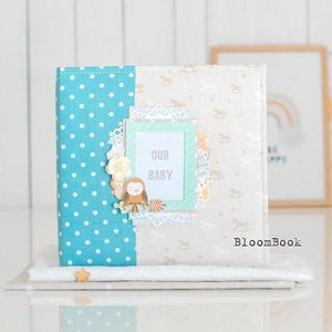 Personalized Baby Memory Book Boy, Baby Boy Photo Album, Scrapbooking ...