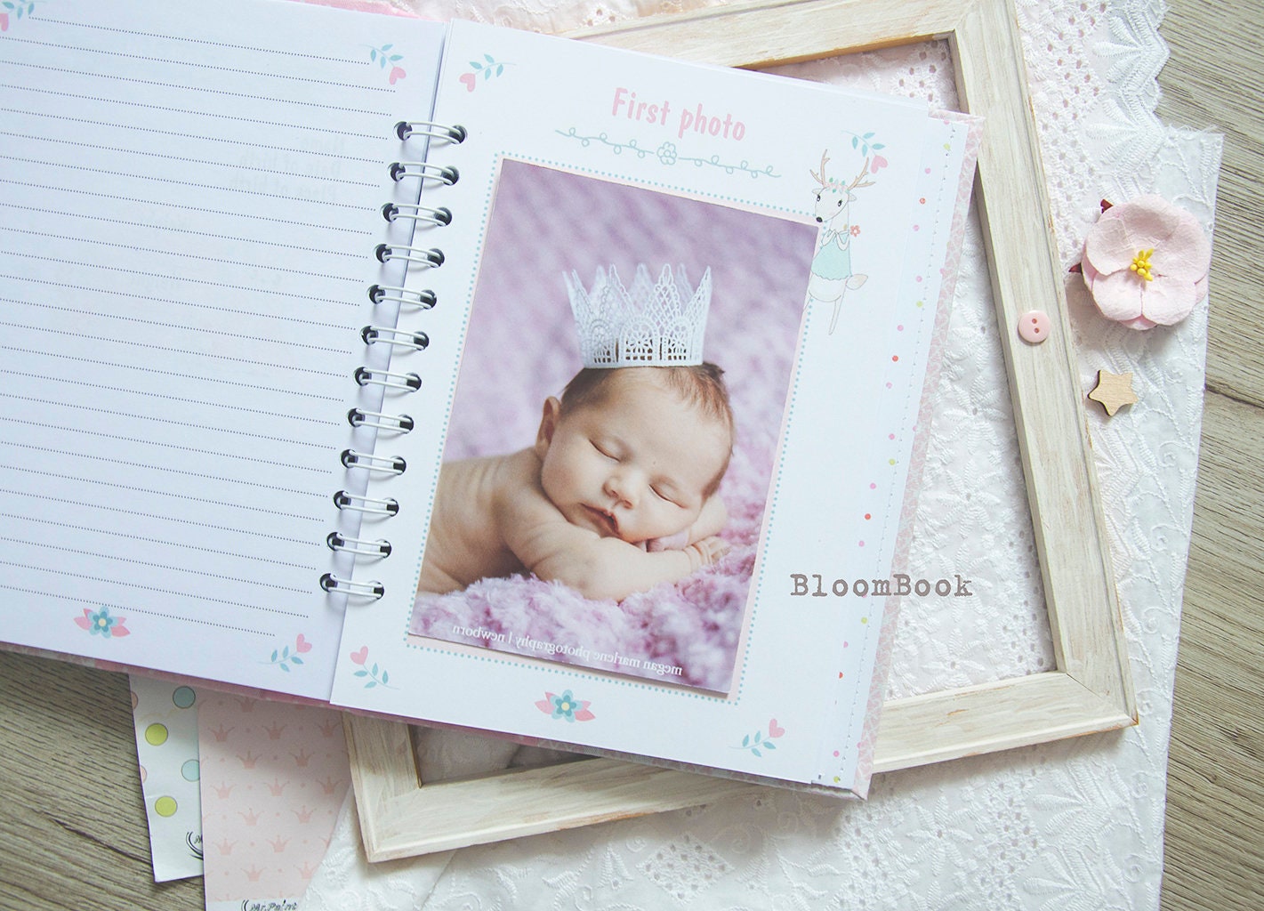 Personalized Baby Memory Book Girl Personalized Girl Photo - Etsy