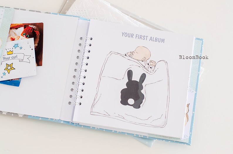 Personalized Baby Memory Book Boy, Baby Boy Photo Album, Scrapbooking ...