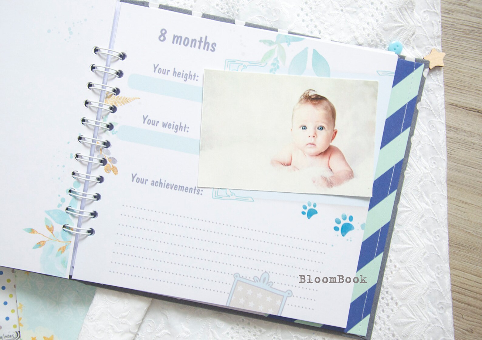 Personalized Baby Memory Book Boy Baby Photo Album Baby - Etsy