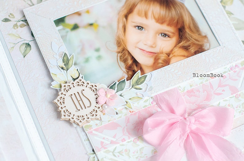 Hand Made First Communion Photo Album for Girl, Personalized Holy ...