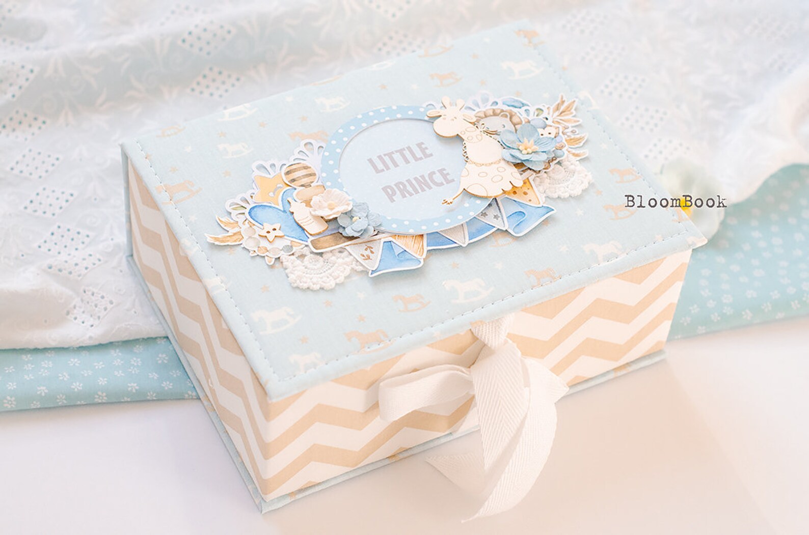 Set of Baby Boy Photo Album and Baby Memory Box Scrapbook - Etsy