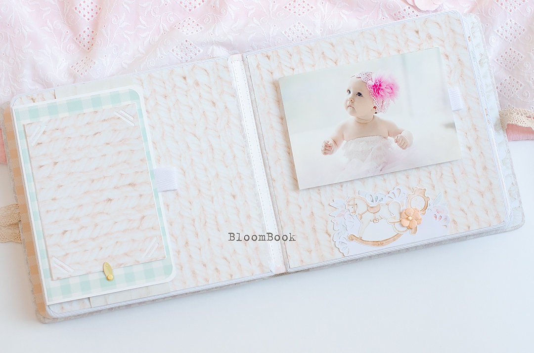 Personalized Handmade Photo Album for Girl, Baby Shower Gift ...