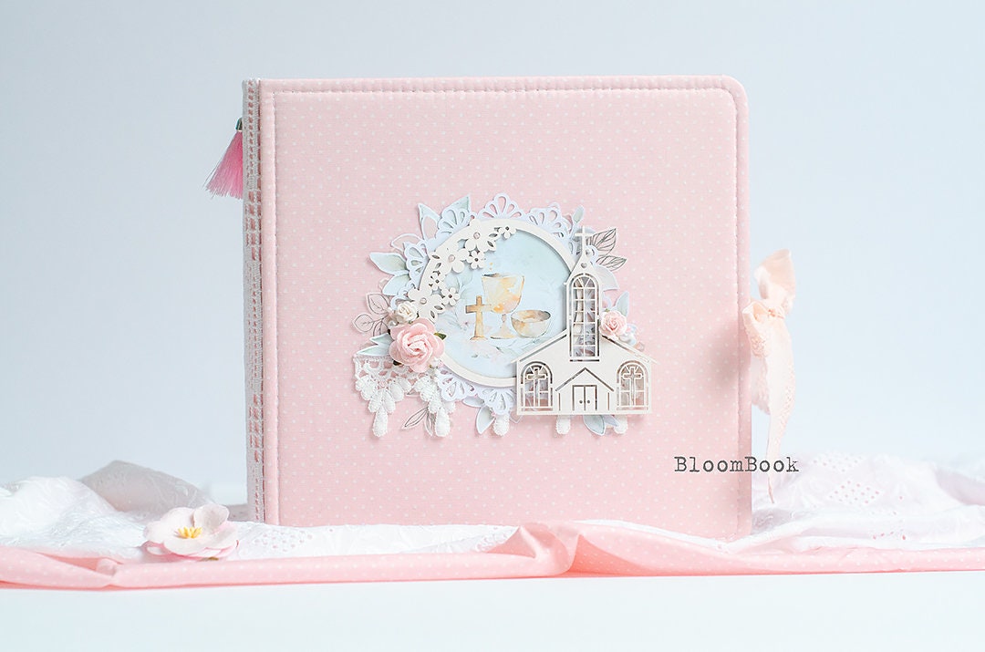 Hand Made First Communion Photo Album for Girl, Personalized Holy ...