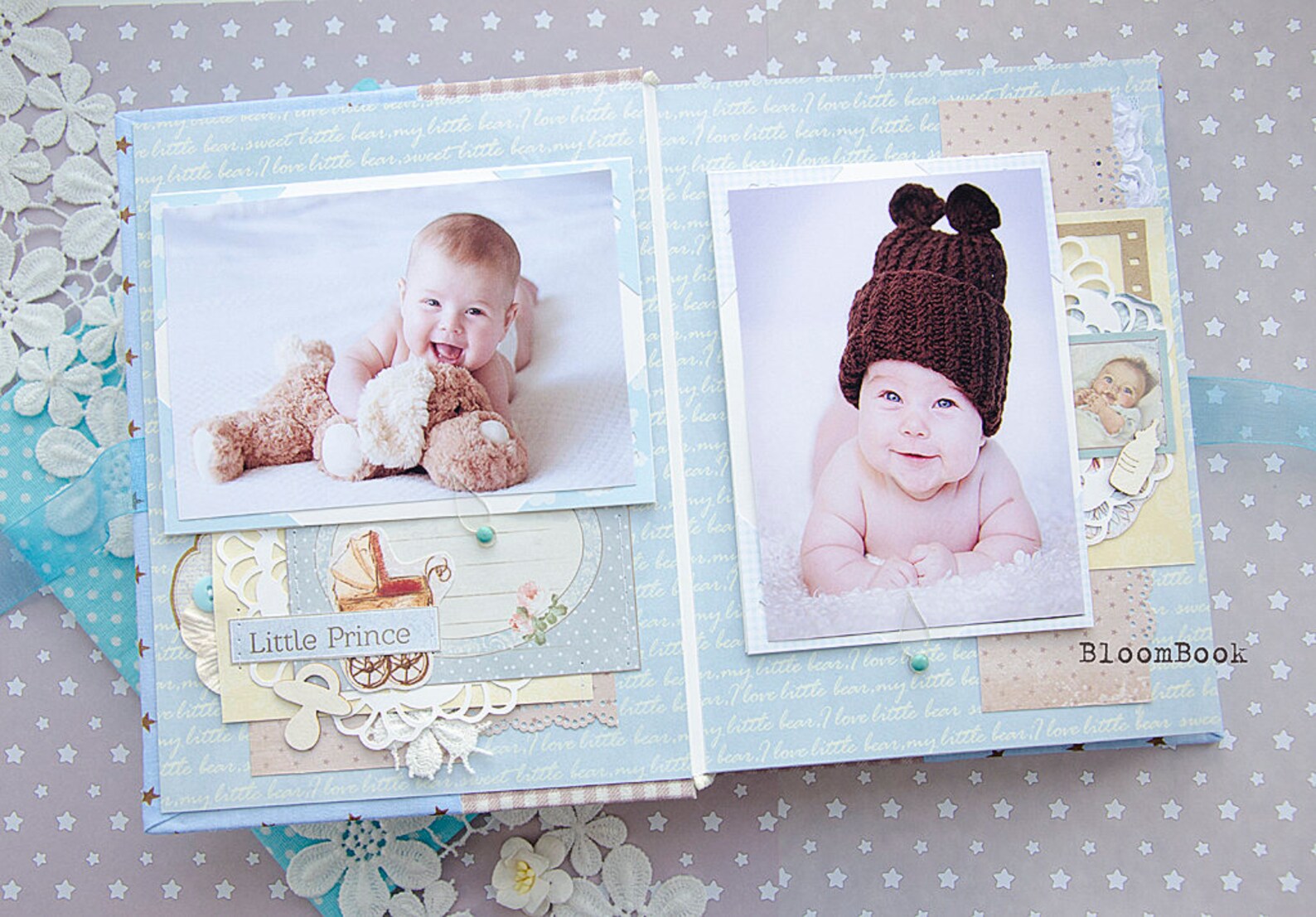 Baby Boy fotoalbum, gepersonaliseerde baby's eerste jaar fotoalbum ...