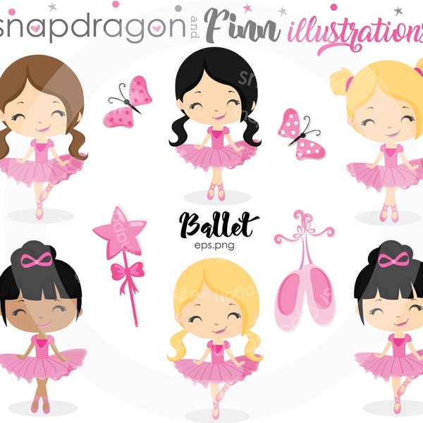 Ballerina Clipart - Etsy
