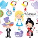 BUY5GET5 Wonderland Clipart, Alice in Wonderland Clipart, Vector ...