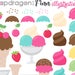 BUY5GET5 Ice Cream Clipart, Make Your Own Ice Cream Clip Art, Ice Cream ...