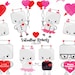 BUY5GET5 Valentine Clipart, Valentine Robots Clipart, Valentine Clip ...
