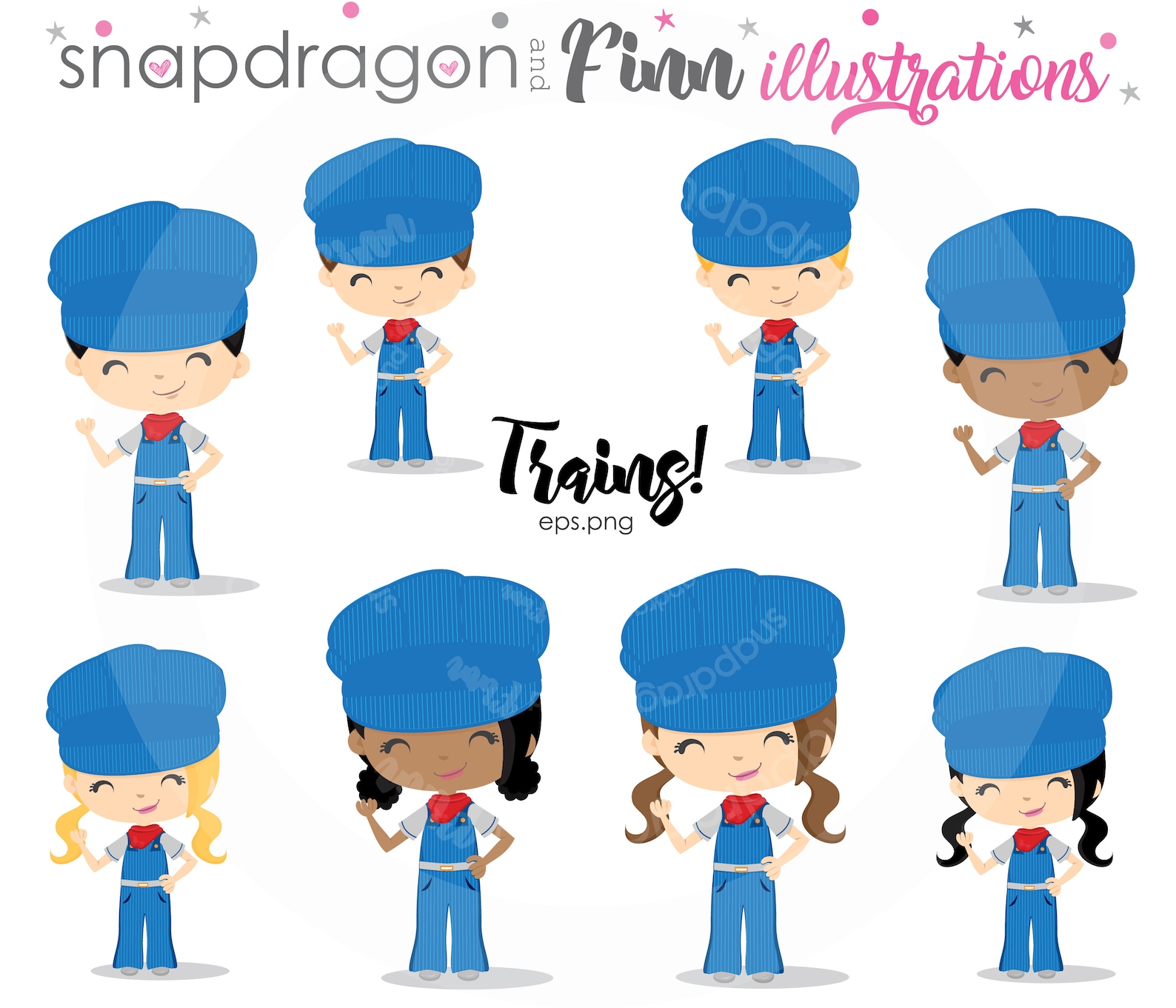 Train Clipart Engineer Clipart Train Conductor Clipart - Etsy