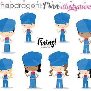 Train Clipart, Engineer Clipart, Train Conductor Clipart, Train, Train ...