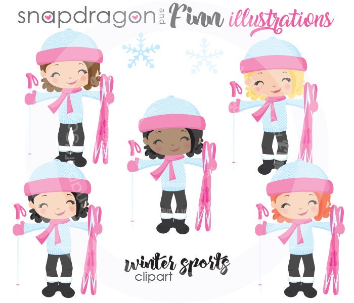 Digital skating clip art skiing clipart vector clip art snowboard ...