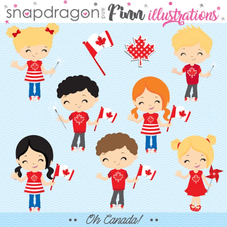 BUY5GET5 Canada Day Clip Art, Canada Day Papers, Canadian Clip Art ...