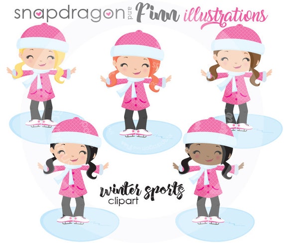 Digital skating clip art skiing clipart vector clip art snowboard ...