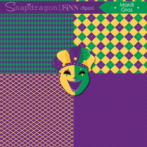 BUY5GET5 Mardi Gras Clipart, Masquerade Party Clipart, Cute Mardi Gras ...
