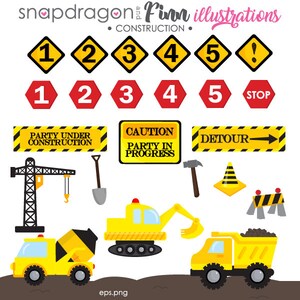 BUY5GET5 Construction Clipart, Constructions Truck Clipart ...