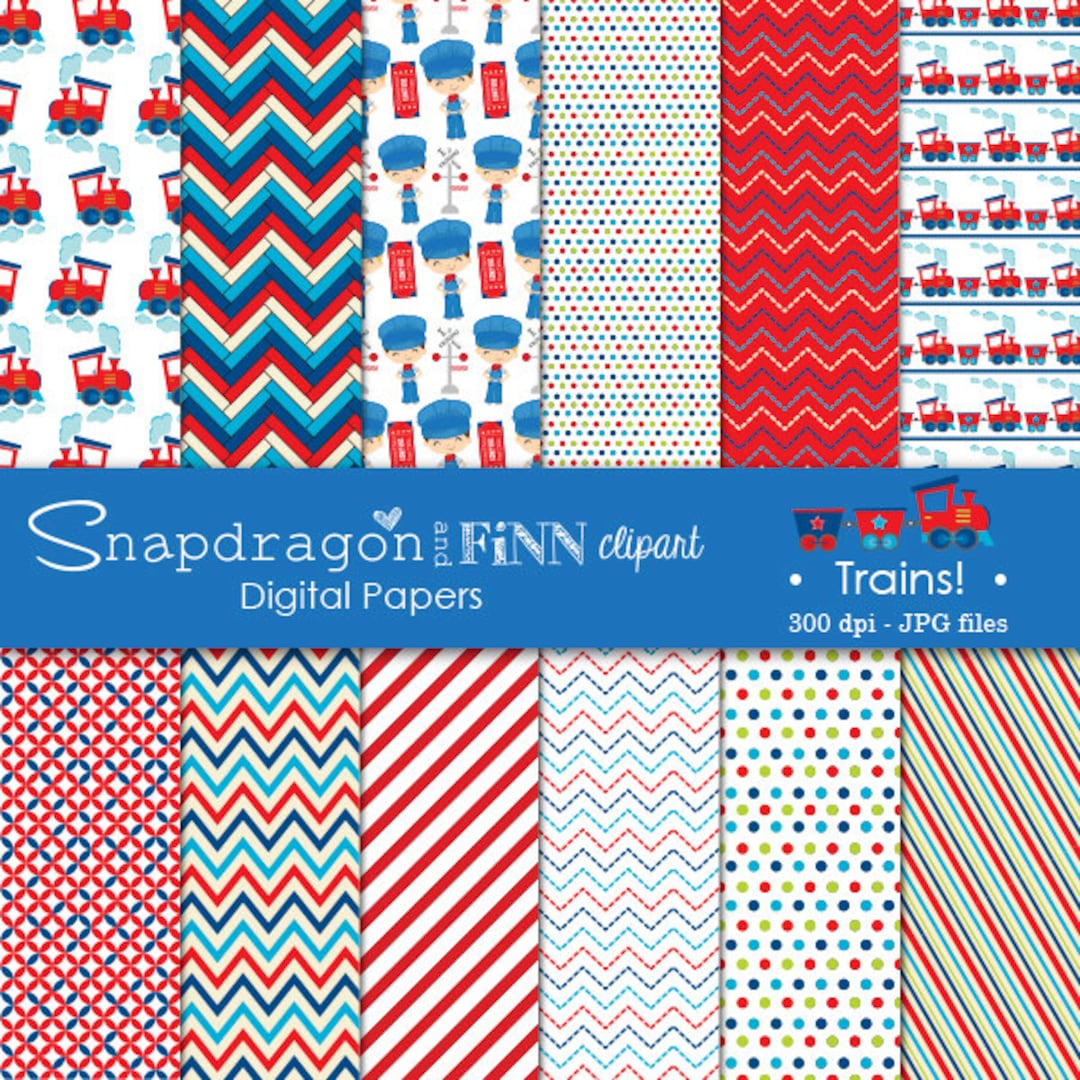 BUY5GET5 Train Papers, Train Digital Papers, Railroad Digital Papers ...