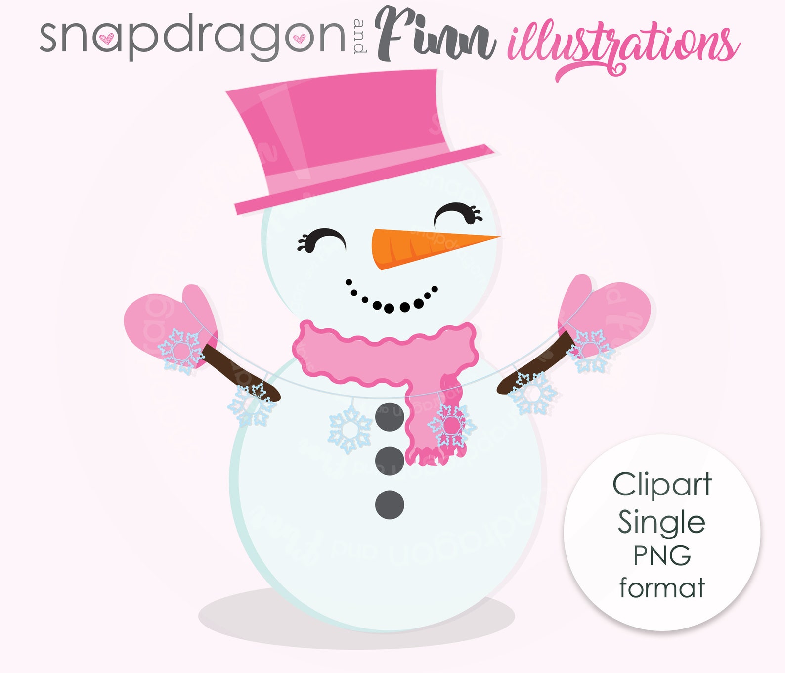 Snowman Clipart Snowman Cute Digital Clipart Winter Clipart - Etsy