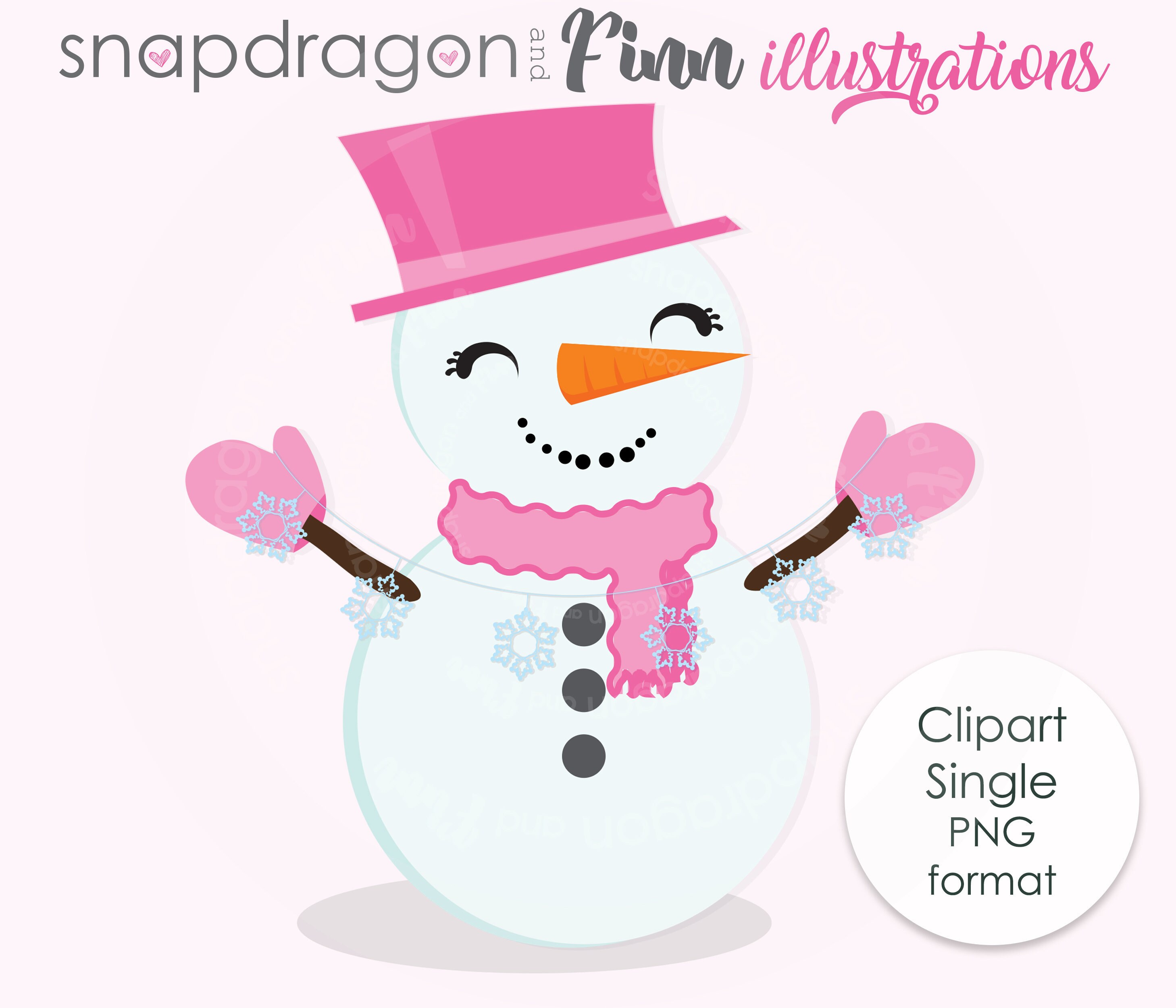 Snowman Clipart Snowman Cute Digital Clipart Winter Clipart - Etsy