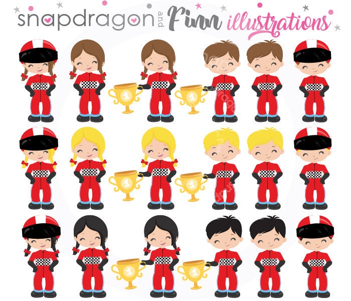 Cute Race Car Clip Art