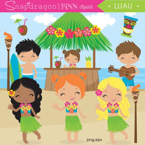 Luau Clip Art For Kids 120+ Kids Luau Stock Illustrations,